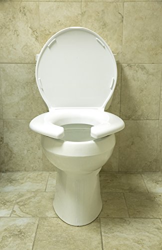 Big John Toilet Seat 2445263-3W Open Front with Cover Bariatric Toilet Seat, White