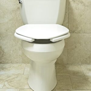 Big John Toilet Seat 2445263-3W Open Front with Cover Bariatric Toilet Seat, White