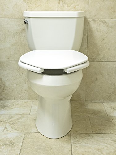 Big John Toilet Seat 2445263-3W Open Front with Cover Bariatric Toilet Seat, White