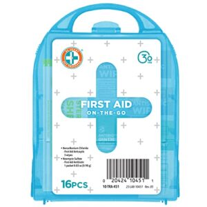 be smart get prepared compact first aid kit: clean, treat, protect minor cuts, scrapes. home, office, car, school, business, travel, emergency, survival, hunting, outdoor, sports . fsa / hsa eligible.