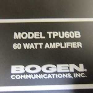 Bogen Communications TPU60B - Telephone Paging Amplifier (60W)