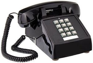 cortelco desk phone, black (250000-vba-20m)