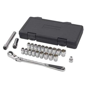 gearwrench 23 pc. 3/8" drive 6 pt. pass-thru mechanics tool set, standard, sae/metric - 893823