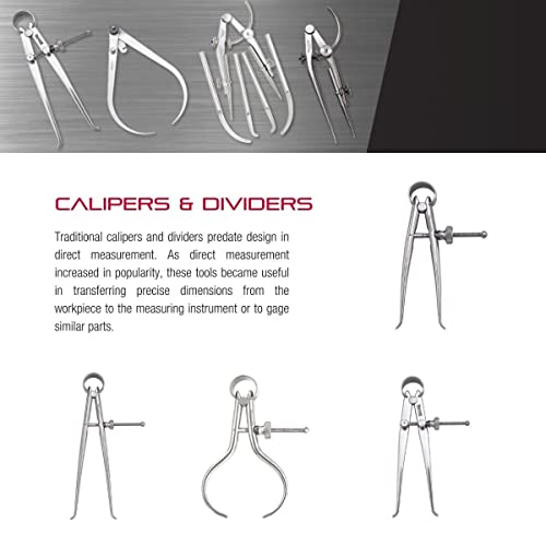 Starrett Carpenters’ Divider with Tempered, Highly Polished Forged Steel Legs, Adjustable Point and Quadrant Adjusting Nut - 6" Size and Capacity - 92-6