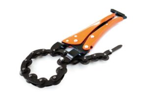 grip-on 186-12 12-inch chain pipe cutter locking pliers, heavy duty in orange epoxy