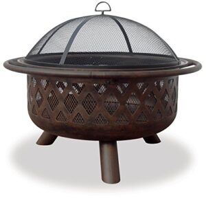 serenelife endless summer, wad792sp, bronze crossweave firebowl fire pit outdoor firepit