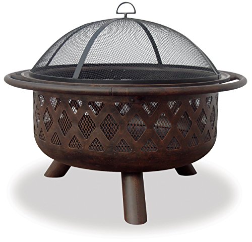 Serenelife Endless Summer, WAD792SP, Bronze Crossweave Firebowl Fire Pit Outdoor Firepit