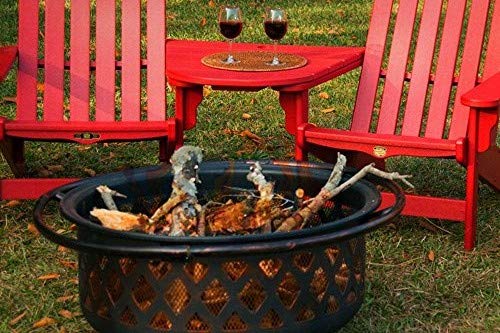 Serenelife Endless Summer, WAD792SP, Bronze Crossweave Firebowl Fire Pit Outdoor Firepit