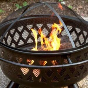 Serenelife Endless Summer, WAD792SP, Bronze Crossweave Firebowl Fire Pit Outdoor Firepit