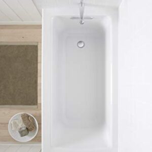 KOHLER 7272-CP Clearflo Slotted Overflow Bath Drain with Toe-Tap Stopper, Above- or Through-the-Floor Placement, Polished Chrome