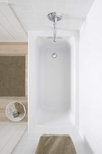 KOHLER 7272-CP Clearflo Slotted Overflow Bath Drain with Toe-Tap Stopper, Above- or Through-the-Floor Placement, Polished Chrome