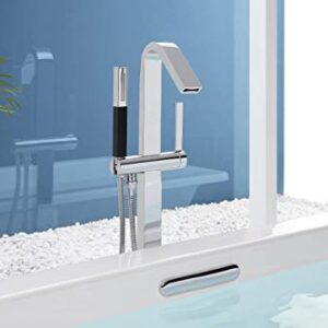 KOHLER 7272-CP Clearflo Slotted Overflow Bath Drain with Toe-Tap Stopper, Above- or Through-the-Floor Placement, Polished Chrome