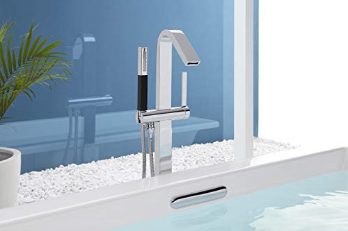 KOHLER 7272-CP Clearflo Slotted Overflow Bath Drain with Toe-Tap Stopper, Above- or Through-the-Floor Placement, Polished Chrome