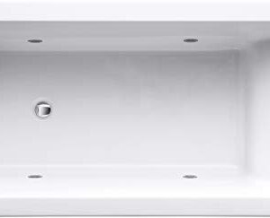 KOHLER 7272-CP Clearflo Slotted Overflow Bath Drain with Toe-Tap Stopper, Above- or Through-the-Floor Placement, Polished Chrome