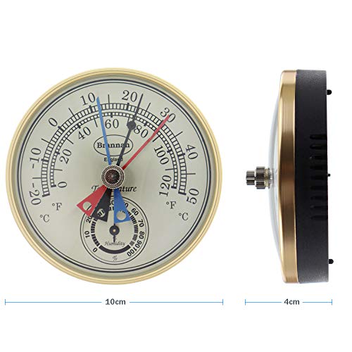 Max Min Thermometer and Hygrometer - Ideal Greenhouse Thermometer and Humidity Meter To Monitor Maximum and Minimum Temperatures and Humidity Easily Wall Mounted