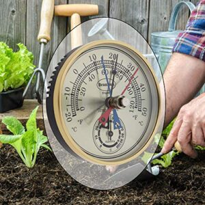 Max Min Thermometer and Hygrometer - Ideal Greenhouse Thermometer and Humidity Meter To Monitor Maximum and Minimum Temperatures and Humidity Easily Wall Mounted