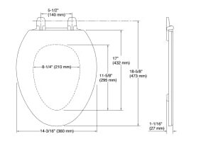 KOHLER K-4647-0 Stonewood Molded-Wood with Color-Matched Plastic Hinges Elongated Toilet Seat, White