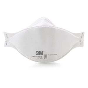 3M Aura Particulate Respirator 9210+, N95, Disposable, Smoke, Grinding, Sanding, Sawing, Sweeping, Dust, Stapled Flat Fold, 20/Pack