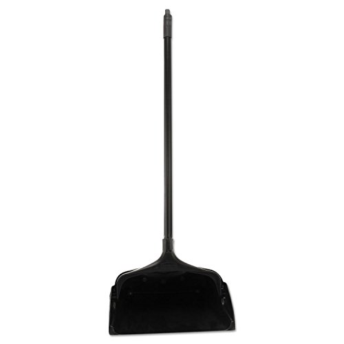 Rubbermaid FG253100BLA Commercial Lobby Pro Dustpan with Wheels, Black