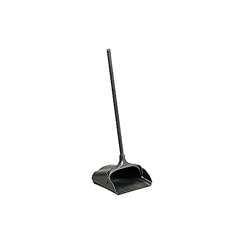 Rubbermaid FG253100BLA Commercial Lobby Pro Dustpan with Wheels, Black