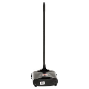 Rubbermaid FG253100BLA Commercial Lobby Pro Dustpan with Wheels, Black