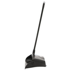 Rubbermaid FG253100BLA Commercial Lobby Pro Dustpan with Wheels, Black