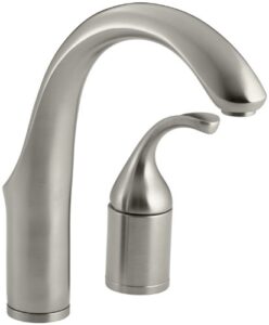 kohler 10443-bn forté(r) two-hole lever handle bar sink faucets, vibrant brushed nickel