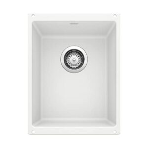 blanco 513422 precis silgranit undermount kitchen sink, white,medium