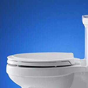 Kohler 4734-0 Rutledge Elongated, Grip-Tight Bumpers, Quiet-Close Release Hinges, Quick-Attach Hardware, No Slam Toilet Seat, White