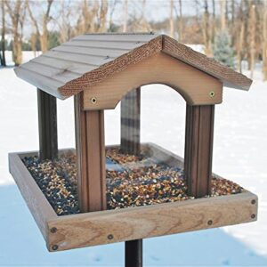 Woodlink PRO4 Premier Cedar Bird Feeder, Brown