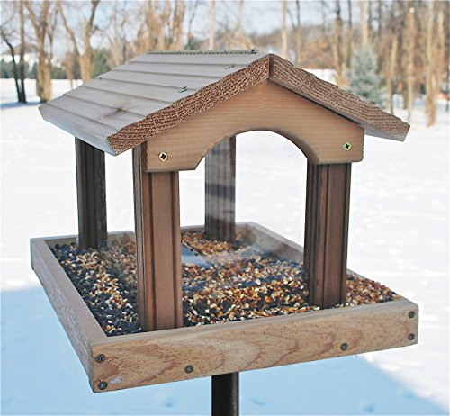 Woodlink PRO4 Premier Cedar Bird Feeder, Brown