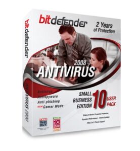 bitdefender antivirus 2008 - 2 year/10 pc's