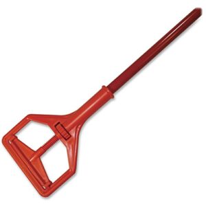 Impact Janitor Style Screw Clamp Mop Handle, Fiberglass, 64", Safety Orange