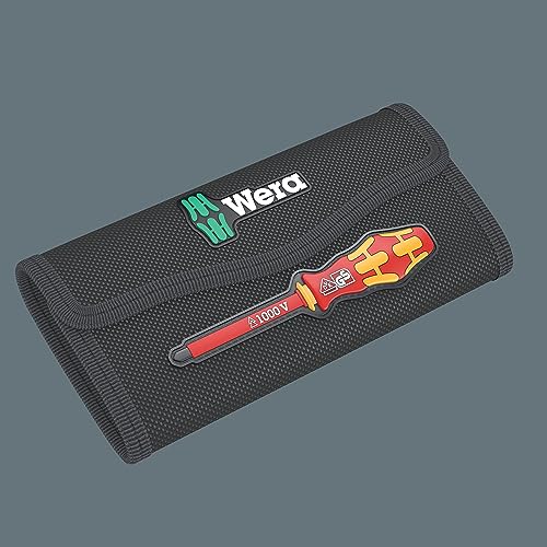 Wera - 5003470001 KK VDE 60i/7 Insulated Interchangeable Blade Pouch Set (SLOT/PH), 7 Piece