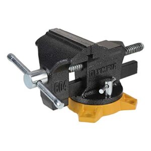 olympia tools 38-604 bench vise, workshop series, 4-inch, gray