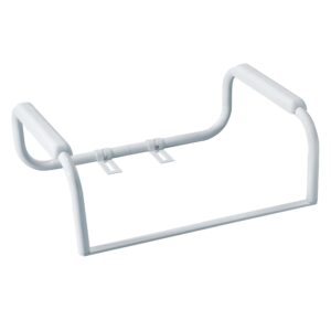 moen glacier white home care bathroom safety toilet grab bar, toilet rails for seniors, dn7015