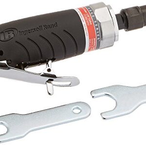 Ingersoll Rand 3107G Air Die Grinder Edge Series – 1/4", Heavy Duty, Straight, Ergonomic Grip, Ball Bearing Construction, Lightweight Tool, Black