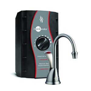 insinkerator h-wave-sn involve wave instant hot water dispenser system with stainless steel tank, satin nickel