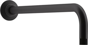 kohler 10124-bl shower arm and flange, matte black