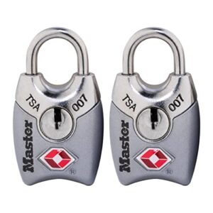 master lock 4689t tsa approved keyed lock, 2 pack, colors may vary