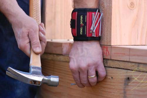 MagnoGrip Magnetic Wristband for Holding Screws, Nails, Drill Bits - Cool Gifts for Men - Super Strong Magnets - Great DIY Gifts for Christmas, Dad, Husband, Handyman, Handy Woman, Craft Enthusiasts