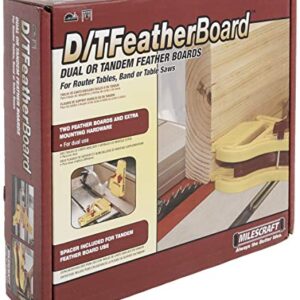 Milescraft 1407 D/T Feather Board – Universal Dual or Tandem Feather Boards for Woodworking on Table Saws, Router Tables and Band Saws