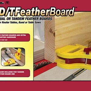 Milescraft 1407 D/T Feather Board – Universal Dual or Tandem Feather Boards for Woodworking on Table Saws, Router Tables and Band Saws