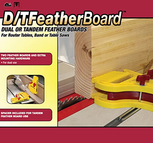 Milescraft 1407 D/T Feather Board – Universal Dual or Tandem Feather Boards for Woodworking on Table Saws, Router Tables and Band Saws