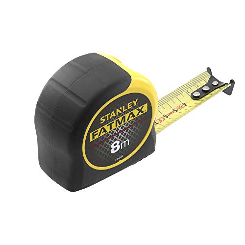 STANLEY FATMAX Tape Measure Blade Armor 8 M Metric Shock Resistant with Mylar Coating and Cushion Grip 0-33-728