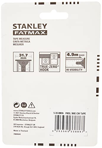 Stanley FatMax Xtreme 5m/16ft Tape Measure, 5-33-886