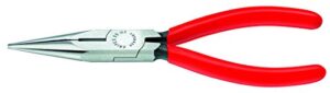 knipex - 25 01 160 tools - long nose pliers with cutter (2501160), 6-1/4 inches