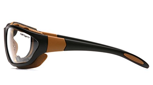 Carhartt Carthage Safety Eyewear with Vented Foam Carriage, Clear Anti-fog Lens