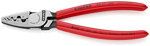 Knipex 97 71 180 Crimping Pliers for end sleeves 0,25-2,5mm with soft handle VDE-tested