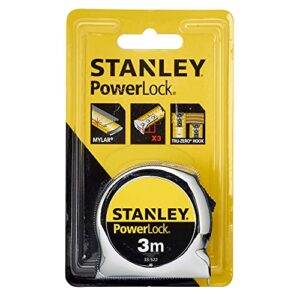 Stanley 0-33-522 Powerlock Tape, 3m Metric Only